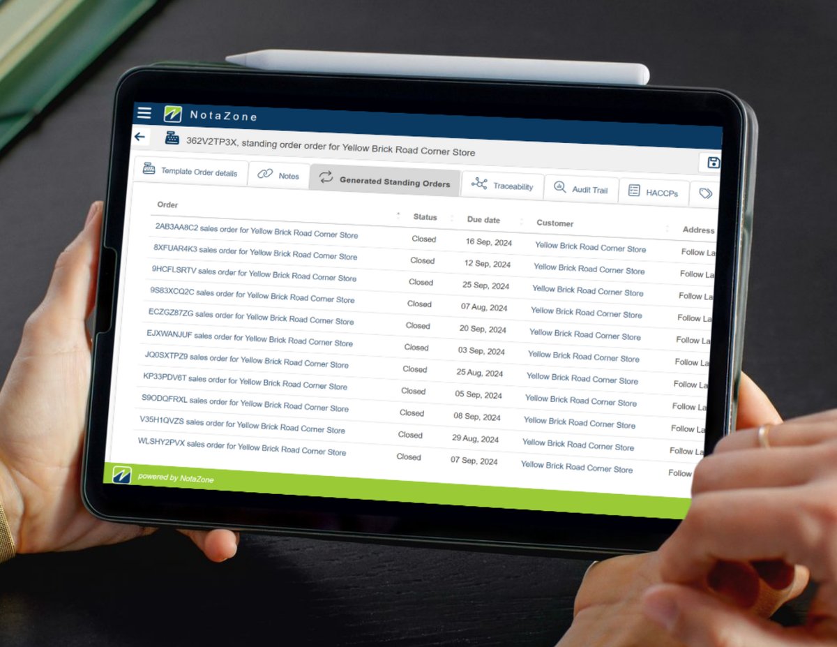 Food Production | Traceability and Compliance Solutions | NotaZone